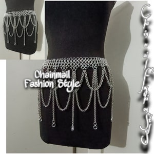 Chainmail Mini Skirt/waist Belt, Chainmaille Ornamental Belly Dance ...
