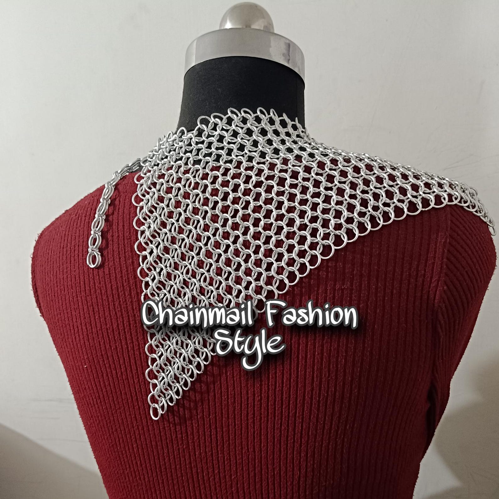 Chainmail One Side Collar Neck Piece, Metal Aluminium Chainmail Jump ...