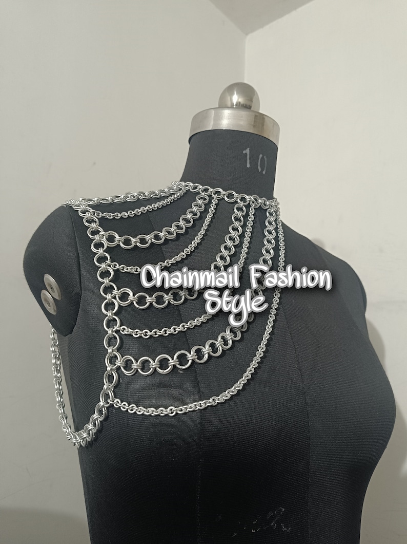 Handmade Aluminum Chainmail Shoulder Chain, Unisex Jewelry - Etsy