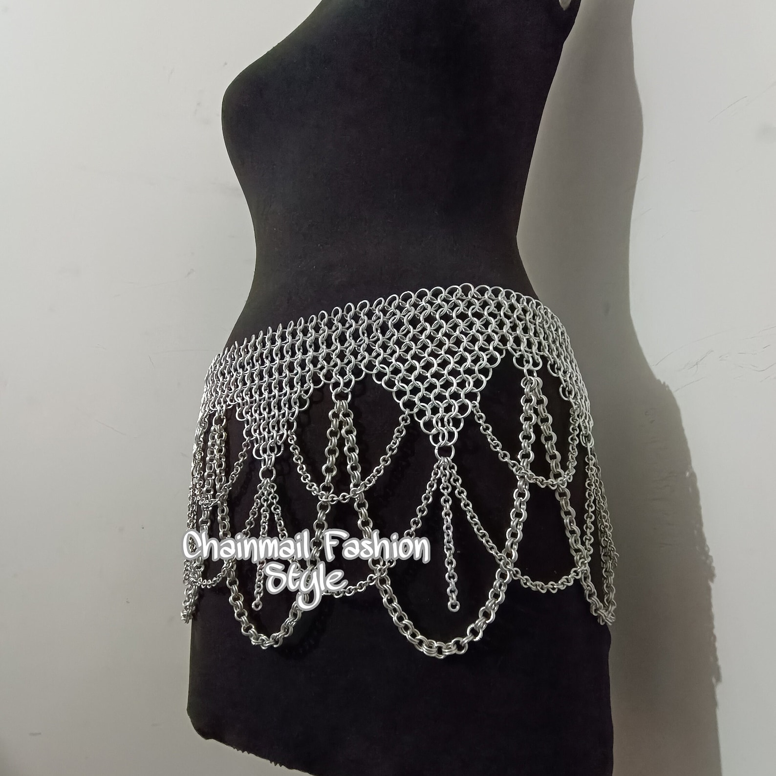 Chain Layers Mini Skirt/waist Belt, Chainmaille Ornamental Belly Dance ...