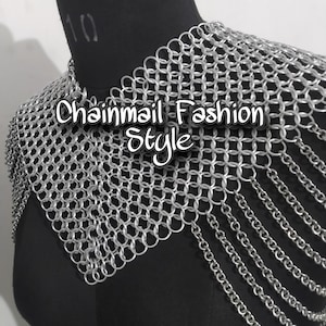 Chainmail Collar With Small Shoulder Chain Layers Metal Aluminium ...