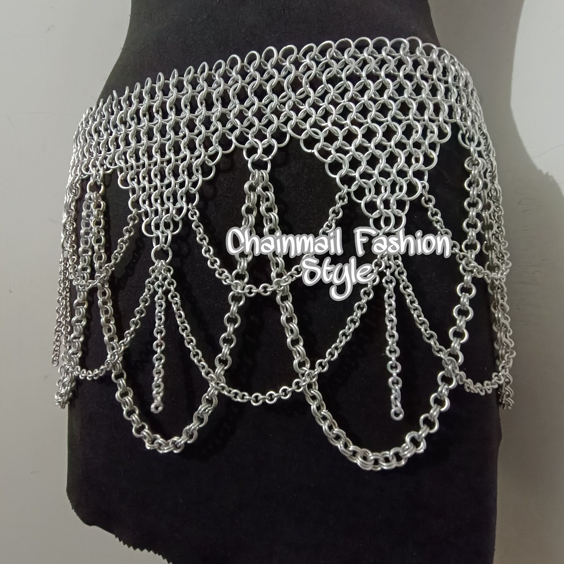 Chain Layers Mini Skirt/waist Belt, Chainmaille Ornamental Belly Dance ...
