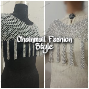 Chainmail Silver Short Sleeve Shrug, Handmade Loose Cropped Pullover ...