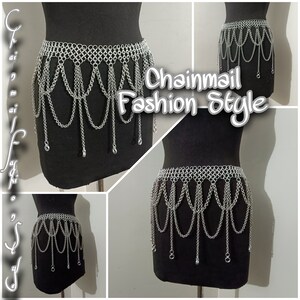 Chainmail Mini Skirt/waist Belt, Chainmaille Ornamental Belly Dance ...