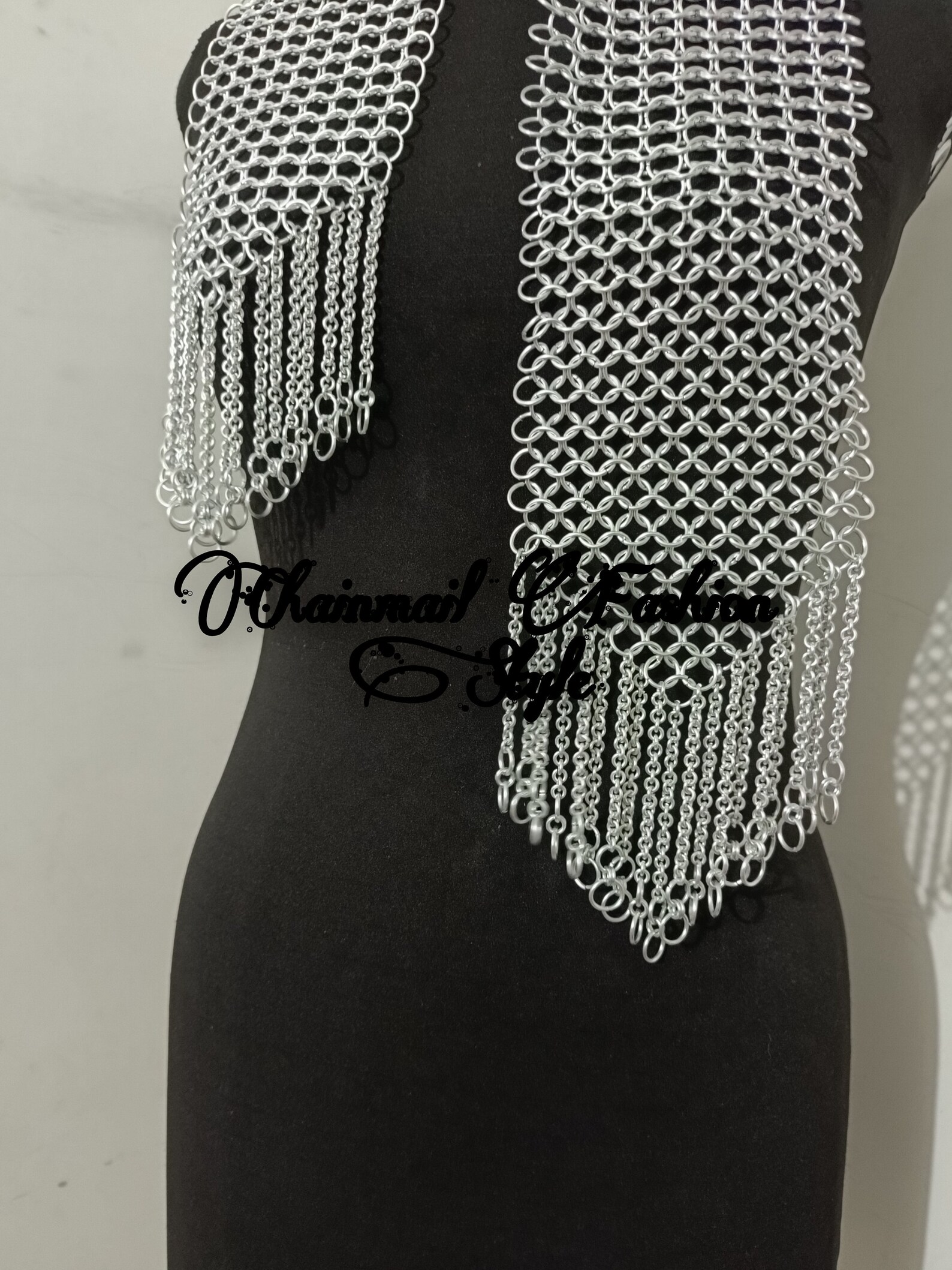 Vintage Chainmail Tassel Scarf, Aluminium Evening Costume Accessory - Etsy