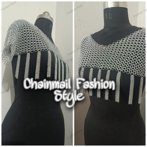 Chainmail Silver Short Sleeve Shrug, Handmade Loose Cropped Pullover ...