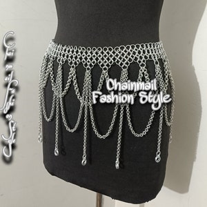 Chainmail Mini Skirt/waist Belt, Chainmaille Ornamental Belly Dance ...