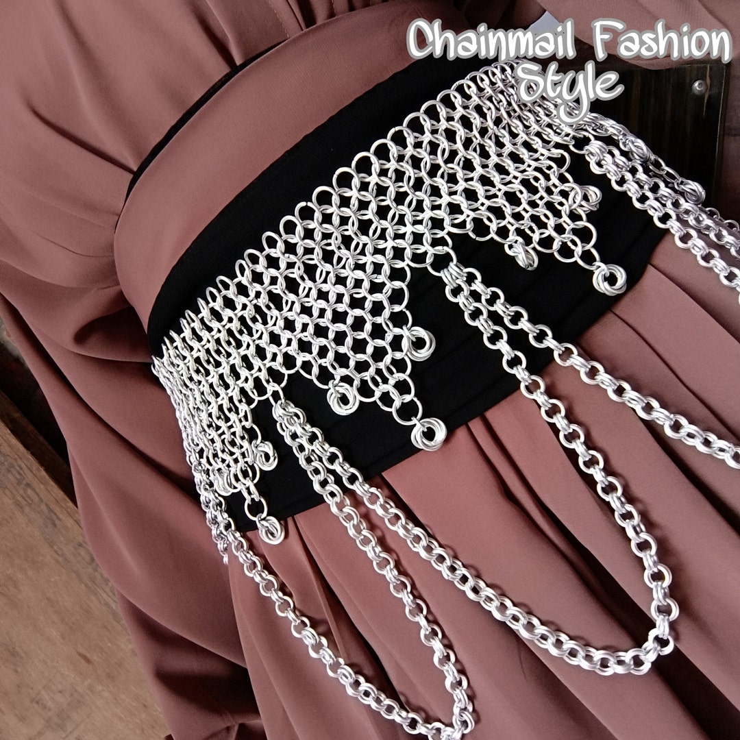 Chainmail Skirt, Corset Waist Belt, Chainmaille Belly Dance Accessories ...