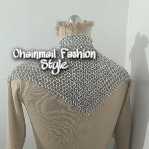Chainmail Shoulder, Chainmaille Medieval Cosplay Costume, Aluminum Open ...