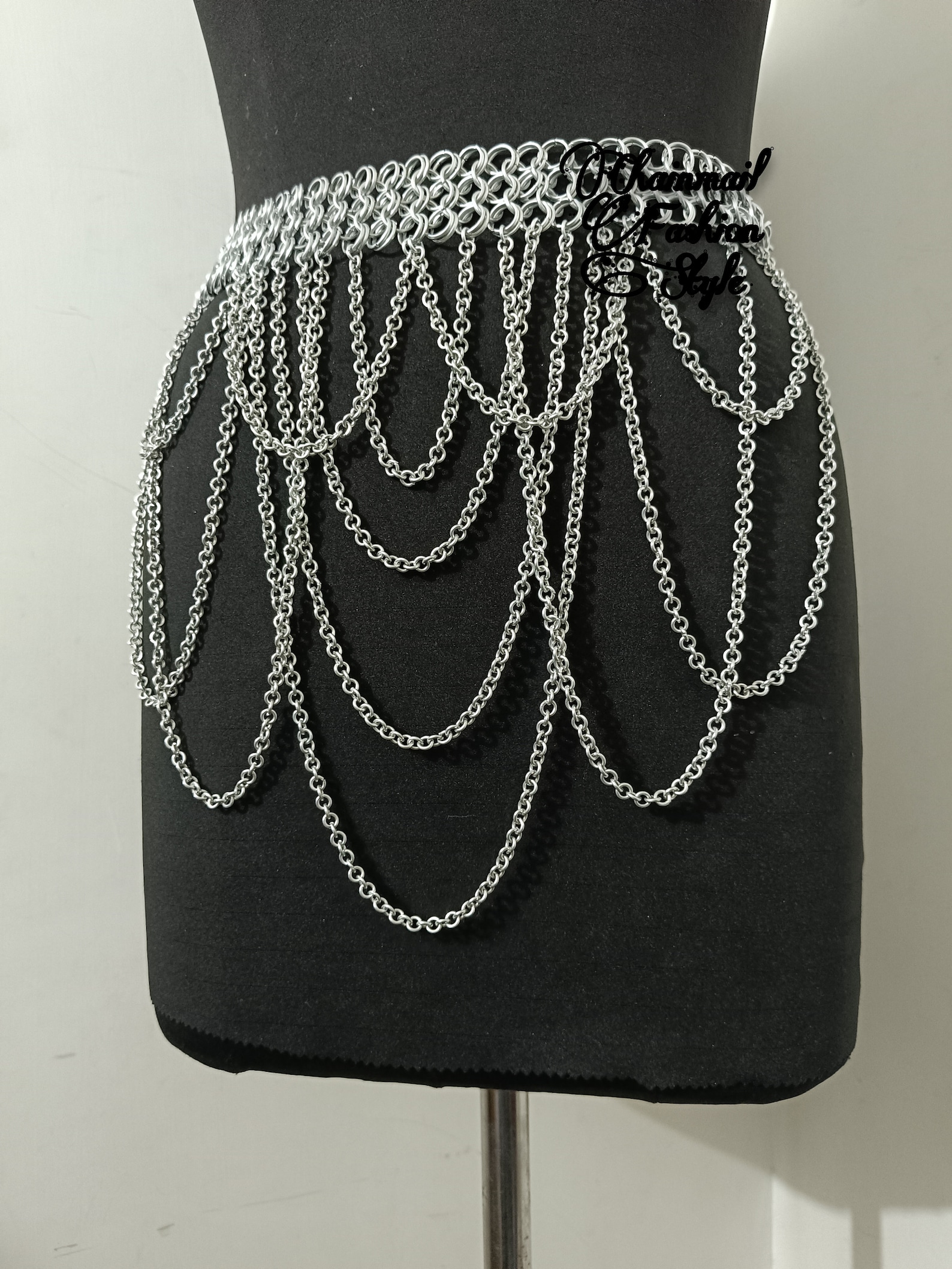 Chainmaille Chain Layers Belt, Chainmail Waist Belt, Aluminium Mini ...