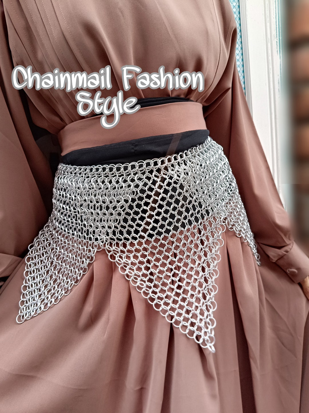 Chainmail Overlap Skirt, Chainmaille Antique Silver Renfaire Aluminium ...