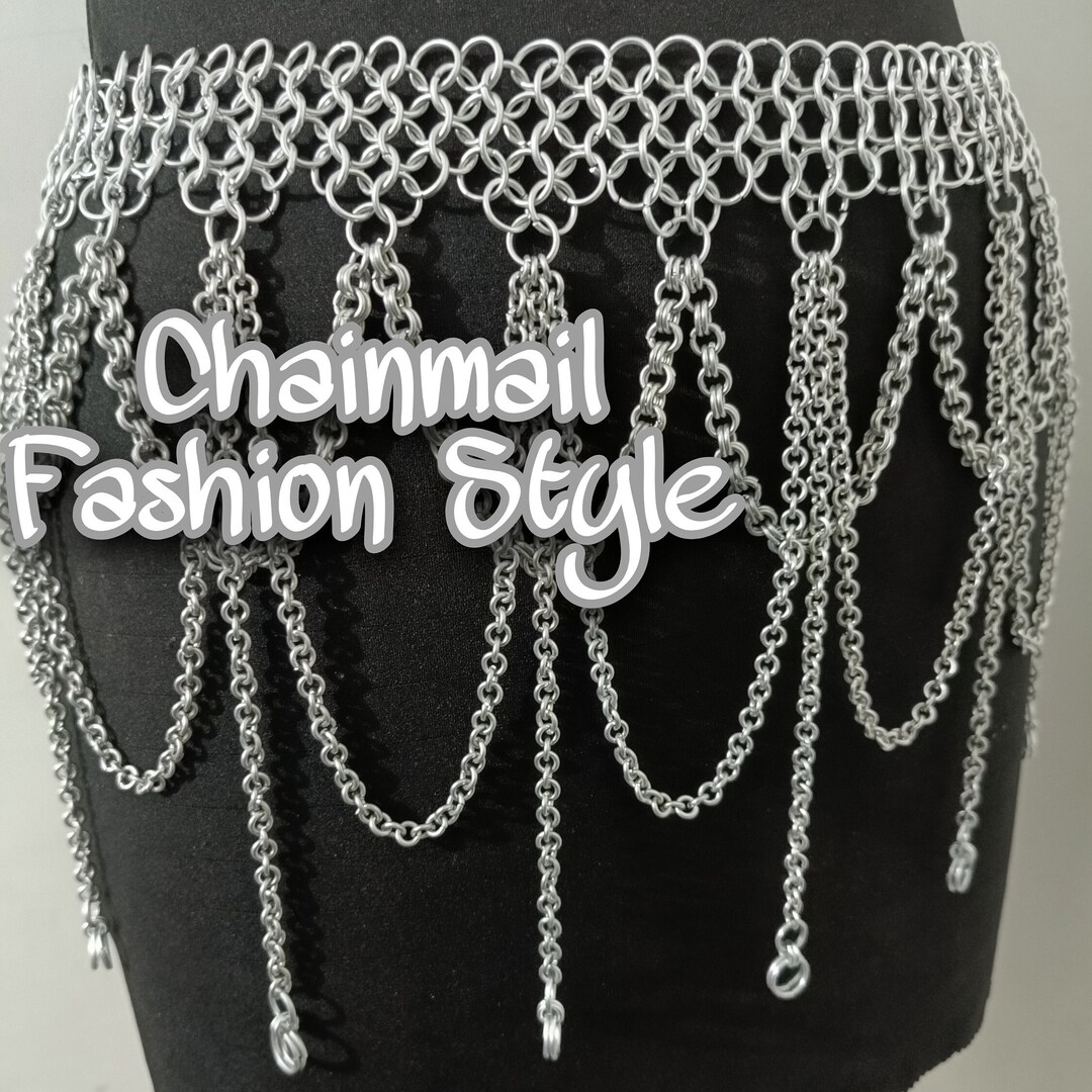 Chainmail Mini Skirt/waist Belt, Chainmaille Ornamental Belly Dance ...