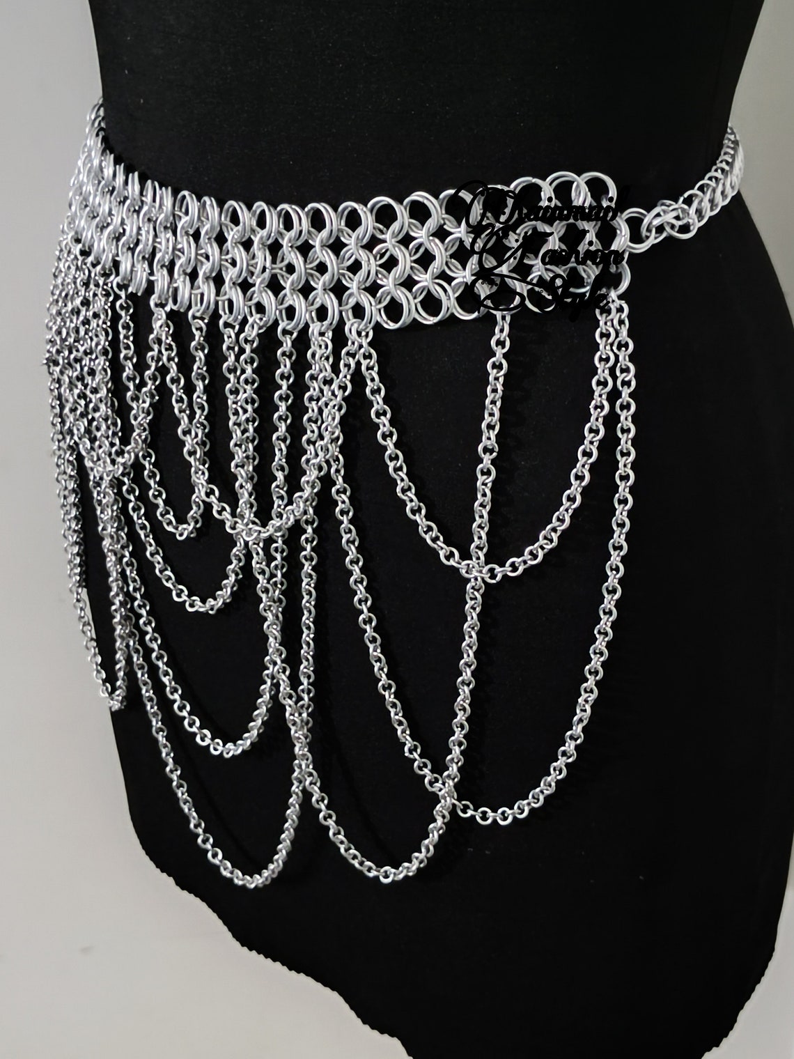 Chainmaille Chain Layers Belt, Chainmail Waist Belt, Aluminium Mini ...