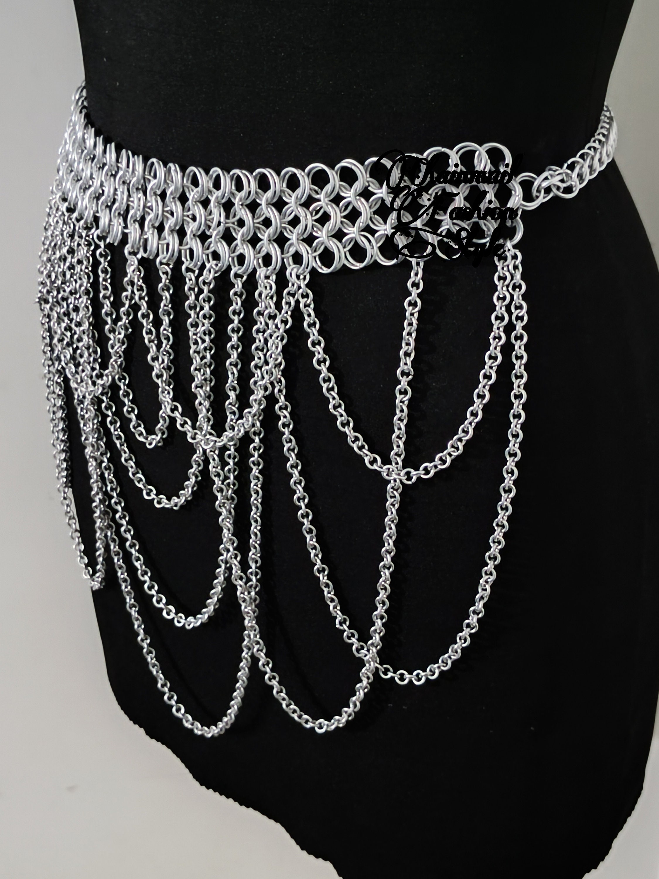 Chainmaille Chain Layers Belt, Chainmail Waist Belt, Aluminium Mini ...