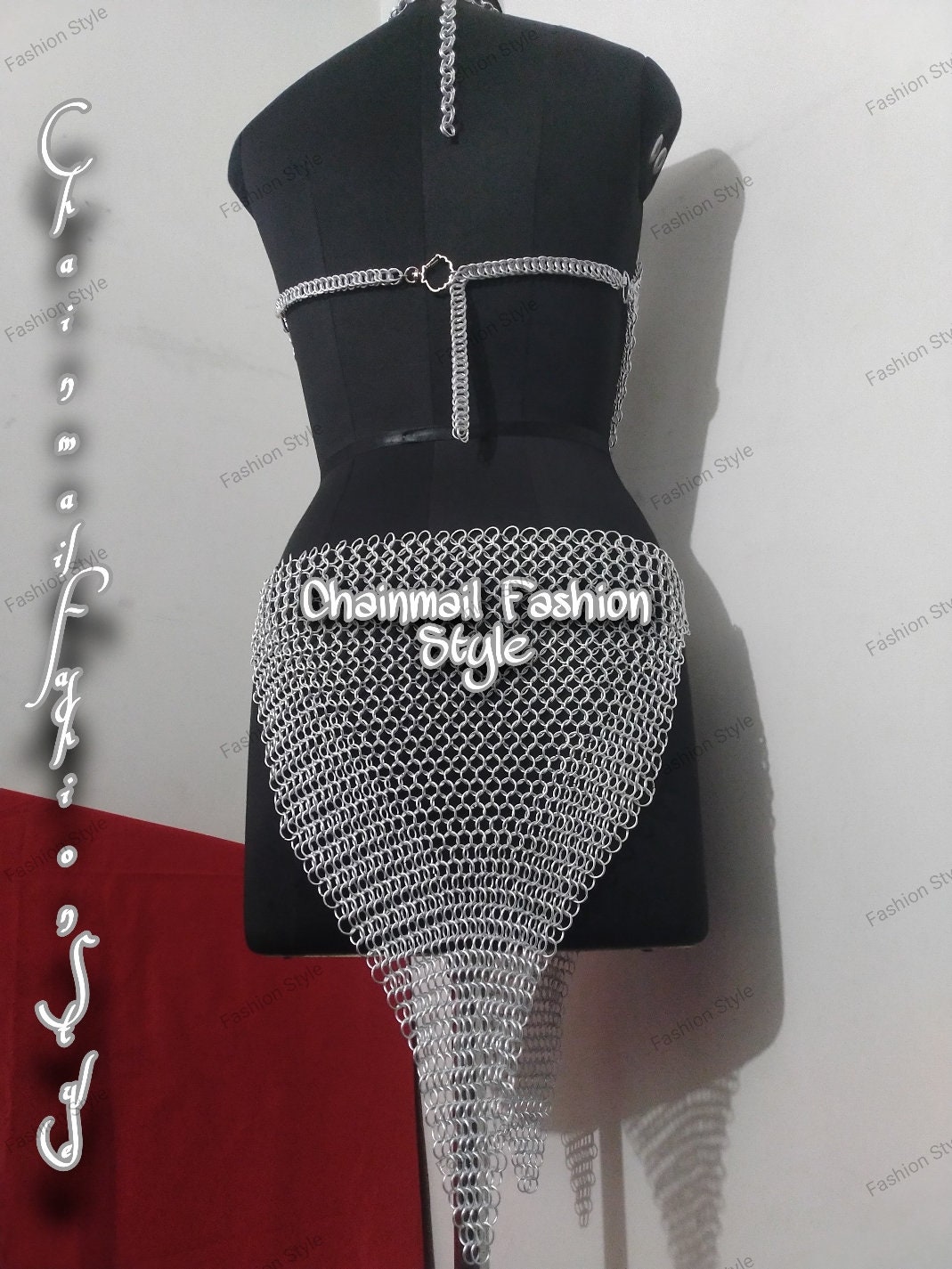Chainmail Viking Skirt & Top, Ren Faire Chainmaille Handmade Medieval ...