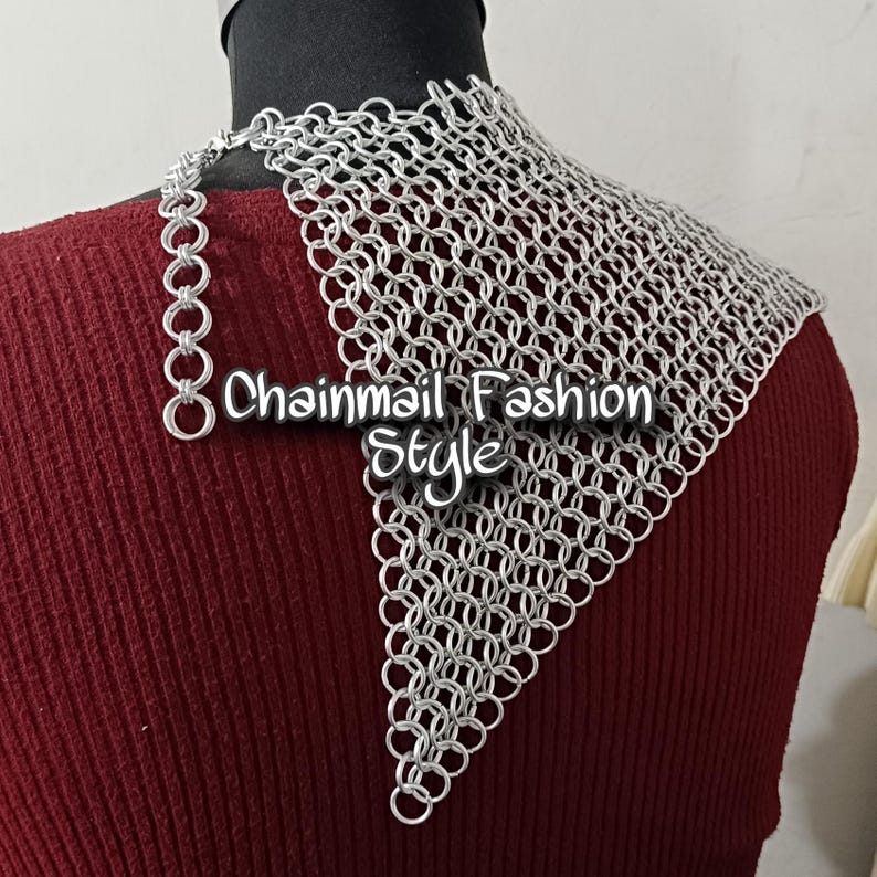 Chainmail One Side Collar Neck Piece, Metal Aluminium Chainmail Jump ...