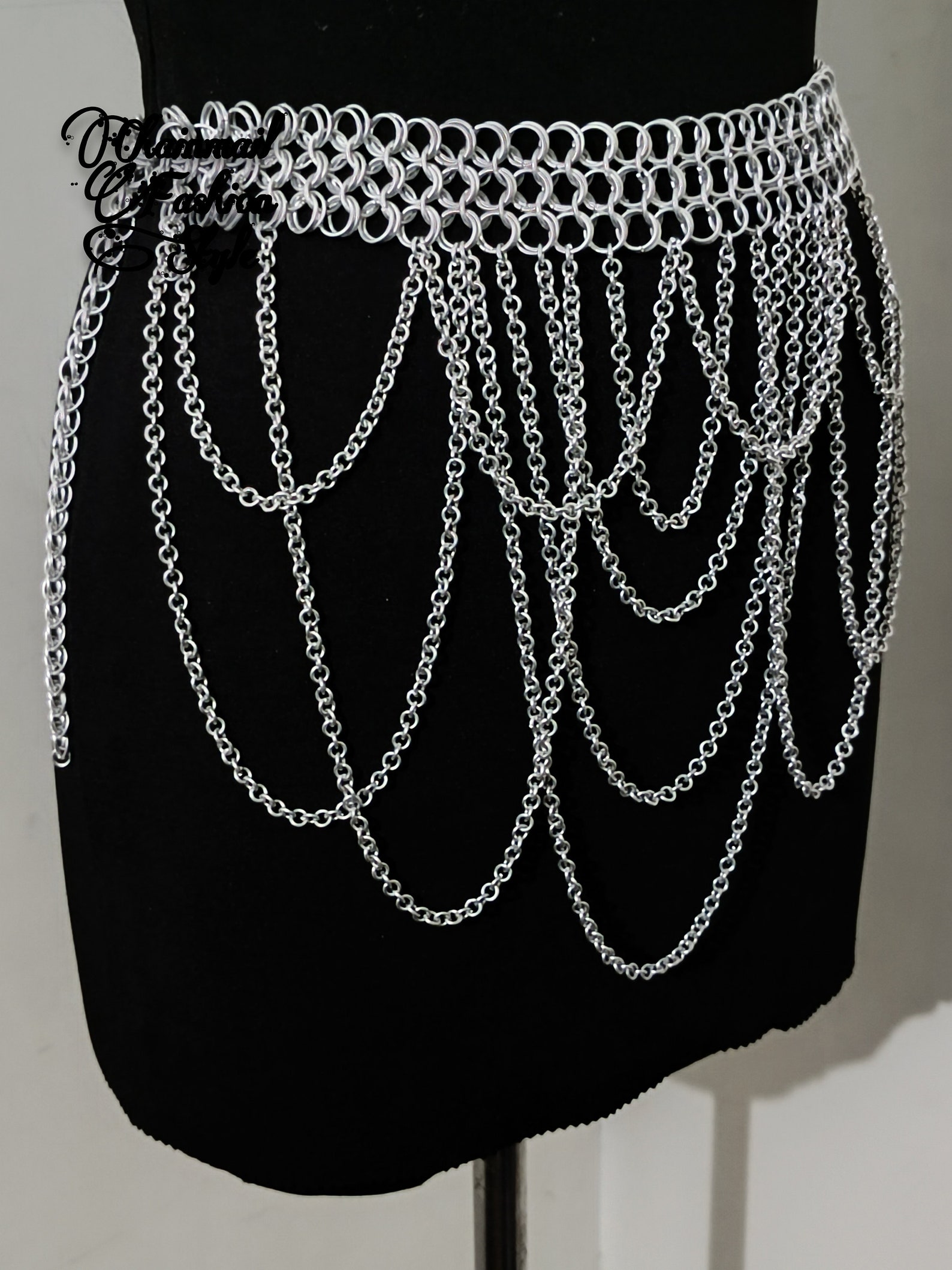 Chainmaille Chain Layers Belt, Chainmail Waist Belt, Aluminium Mini ...
