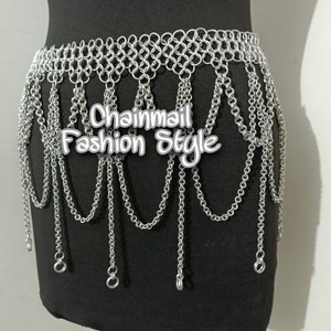Chainmail Mini Skirt/waist Belt, Chainmaille Ornamental Belly Dance ...