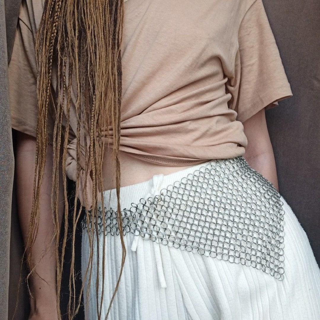 Chainmail Side Belt, Chainmaille Medieval Cosplay SCA Larp Costume ...