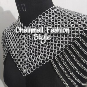 Chainmail Collar With Small Shoulder Chain Layers Metal Aluminium ...