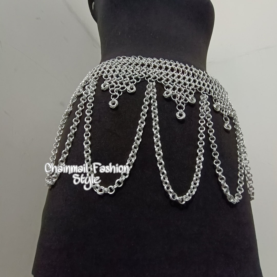 Handmade Aluminium Chainmail Belly Dance Belt - Gypsy Cosplay - Etsy