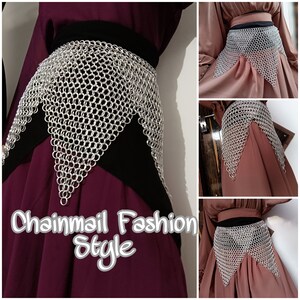 Chainmail Overlap Skirt, Chainmaille Antique Silver Renfaire Aluminium ...