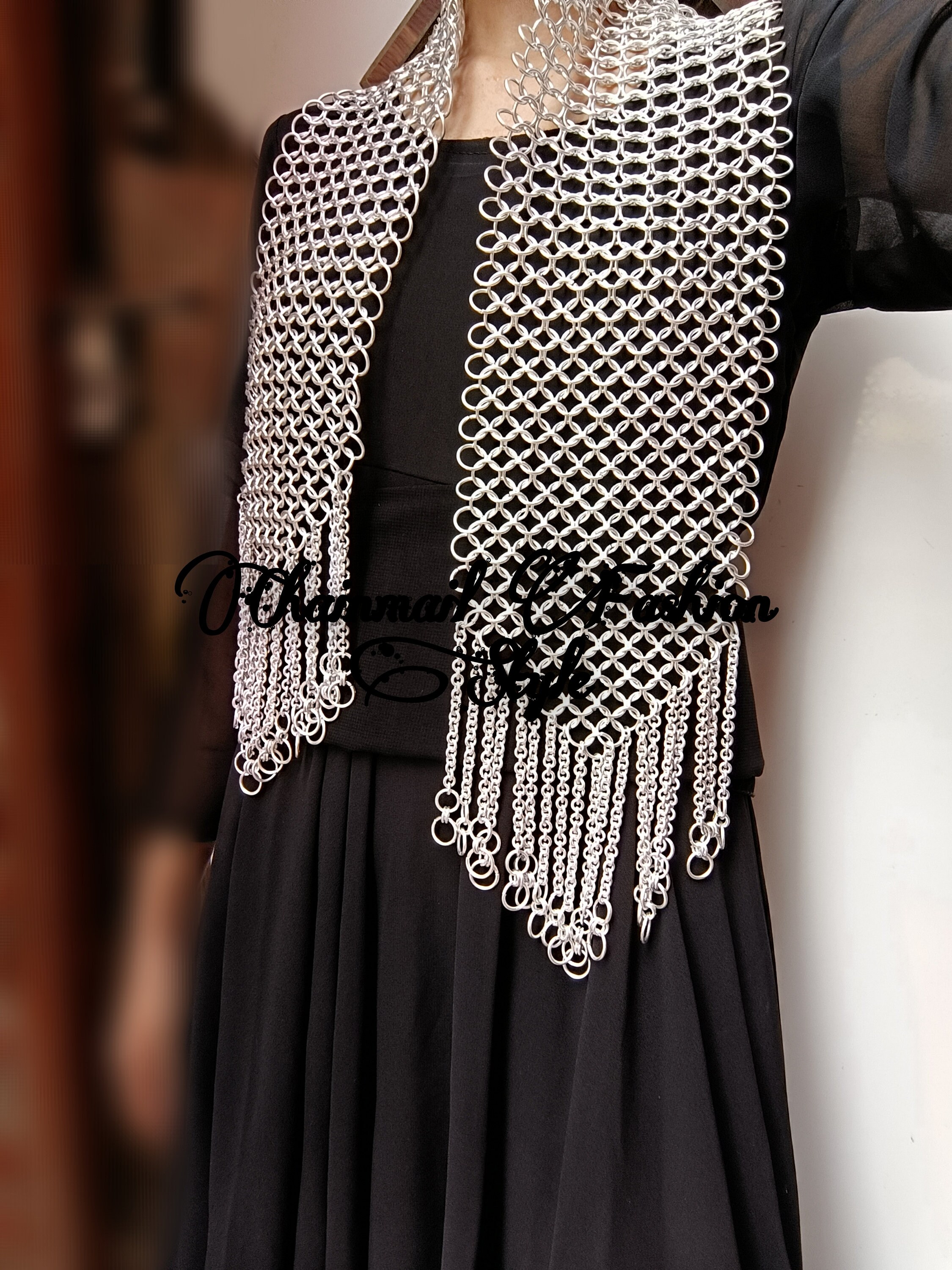 Vintage Chainmail Tassel Scarf, Aluminium Evening Costume Accessory - Etsy