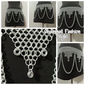 Chainmail Skirt, Corset Waist Belt, Chainmaille Belly Dance Accessories ...