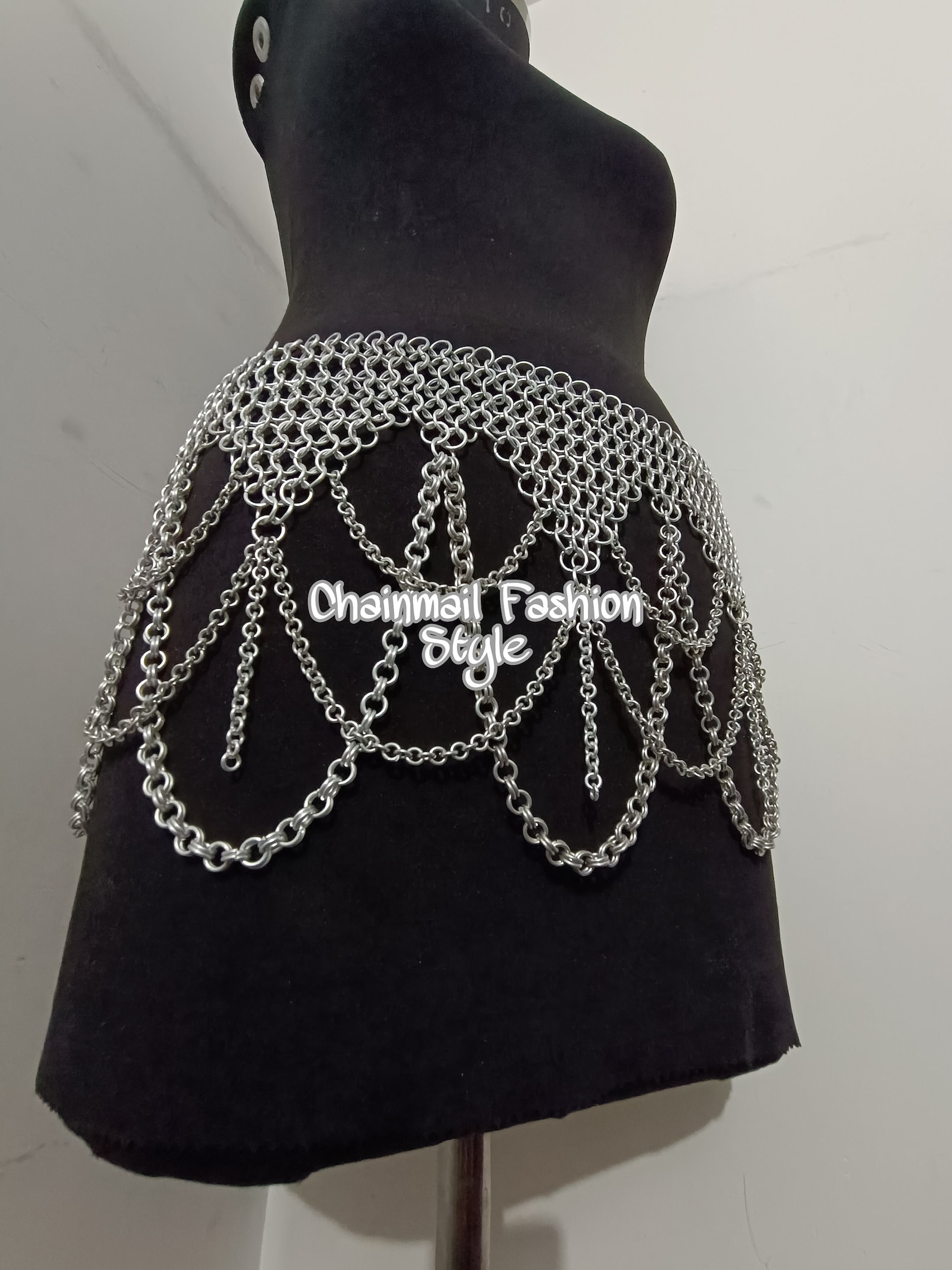 Chain Layers Mini Skirt/waist Belt, Chainmaille Ornamental Belly Dance ...