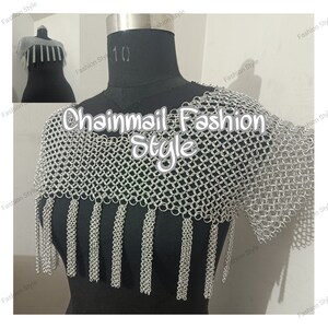 Chainmail Silver Short Sleeve Shrug, Handmade Loose Cropped Pullover ...