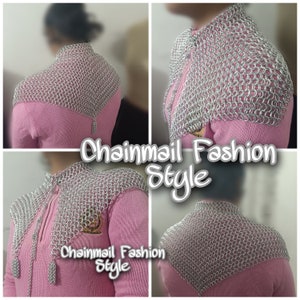 Chainmail Shoulder, Chainmaille Medieval Cosplay Costume, Aluminum Open ...