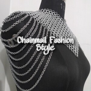 Chainmail Collar With Small Shoulder Chain Layers Metal Aluminium ...