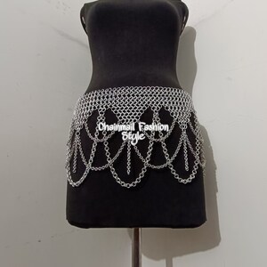 Chain Layers Mini Skirt/waist Belt, Chainmaille Ornamental Belly Dance ...