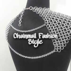 Chainmail Collar With Small Shoulder Chain Layers Metal Aluminium ...