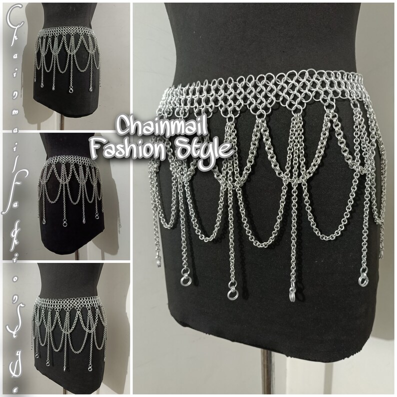 Chainmail Mini Skirt/waist Belt, Chainmaille Ornamental Belly Dance ...