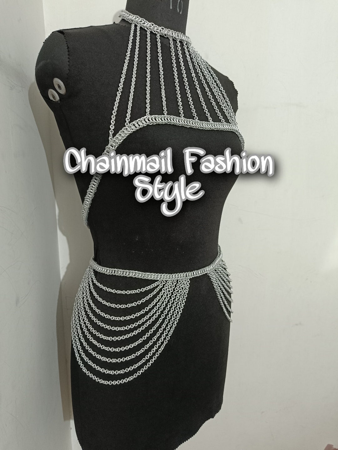 Chainmail Silver Harness, Festival Outlook Top & Skirt, Emperor Bondage ...