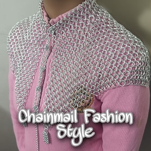 Chainmail Shoulder, Chainmaille Medieval Cosplay Costume, Aluminum Open ...