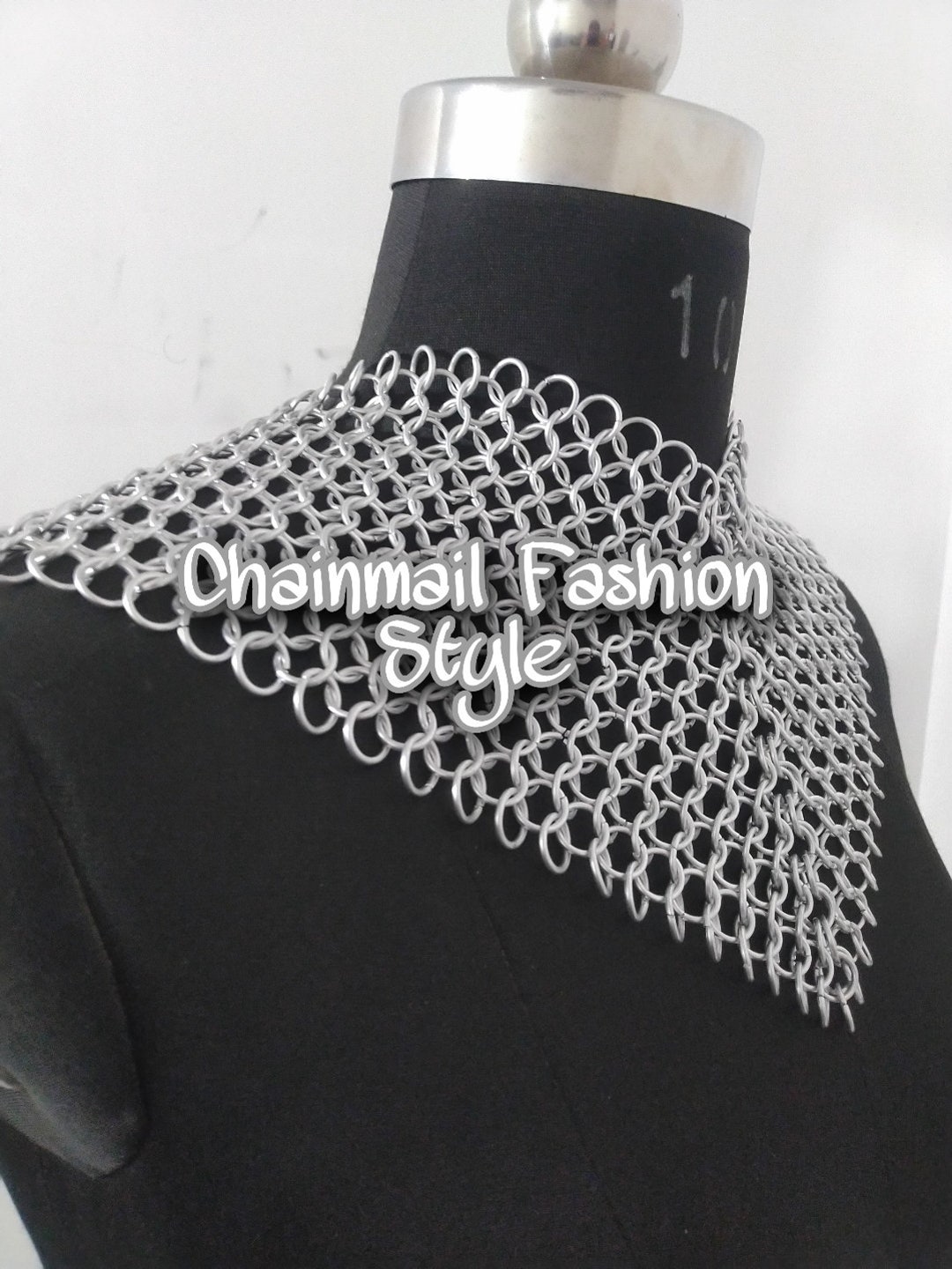 Aluminum Chainmail Collar - Renaissance, Cosplay Neck Piece - Etsy