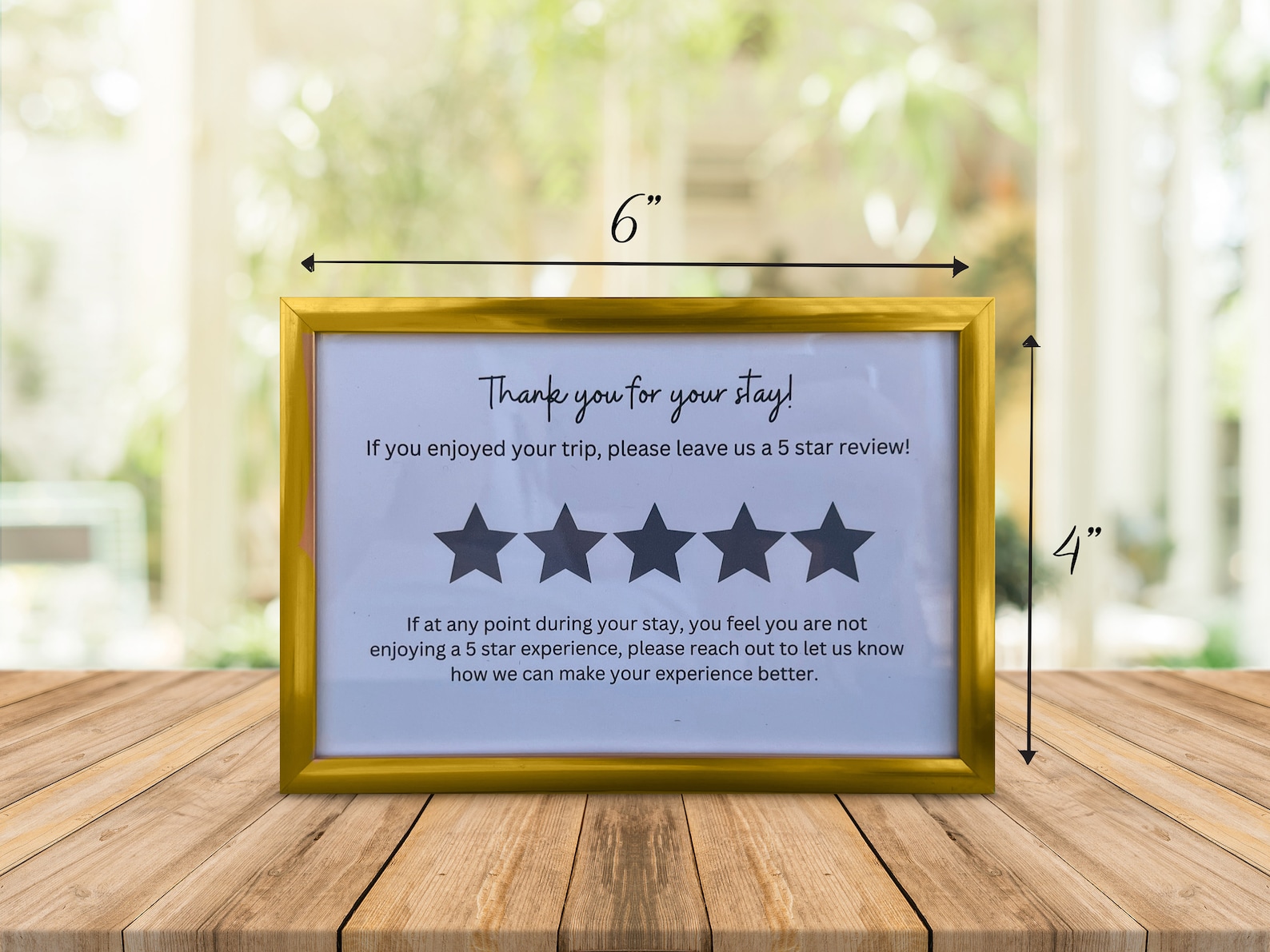 Five Star Review Request Sign for Airbnb VRBO and Vacation Rentals. Get ...