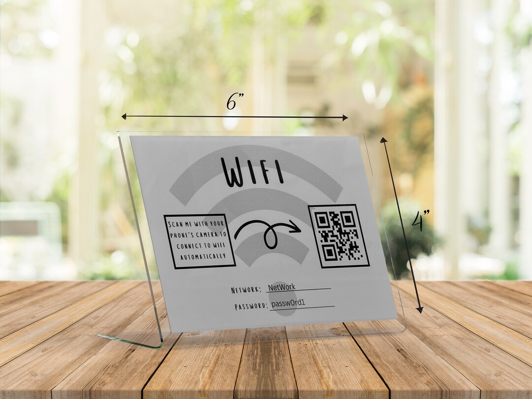 Wifi QR Code Sign for Airbnb and VRBO: Instant Connection for Guests ...