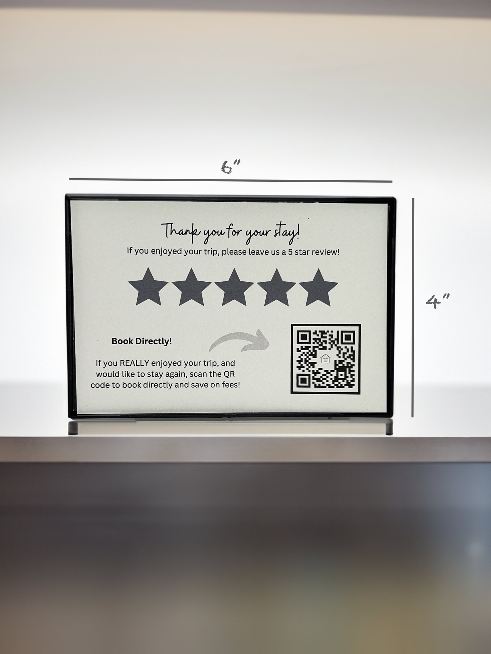 Five Star Review Request Sign for Your Airbnb VRBO & - Etsy