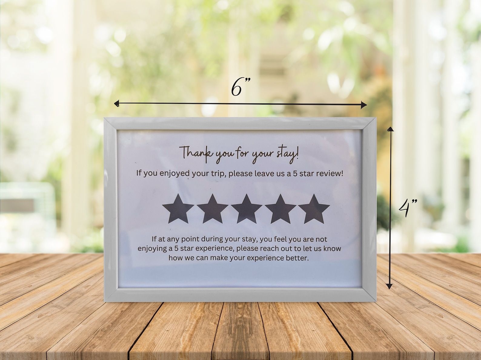 Five Star Review Request Sign for Airbnb VRBO and Vacation Rentals. Get ...