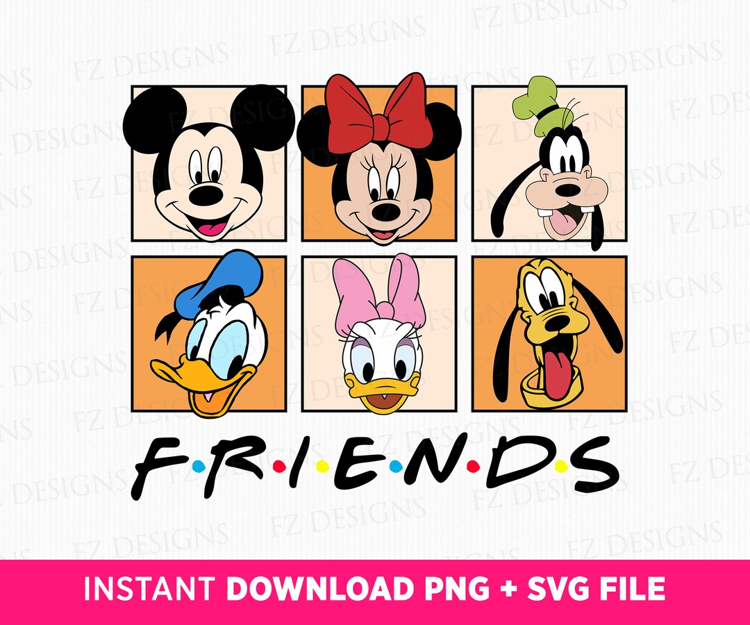 Retro Mouse and Friends SVG, Family Vacation, Friendship (PNG SVG Files ...