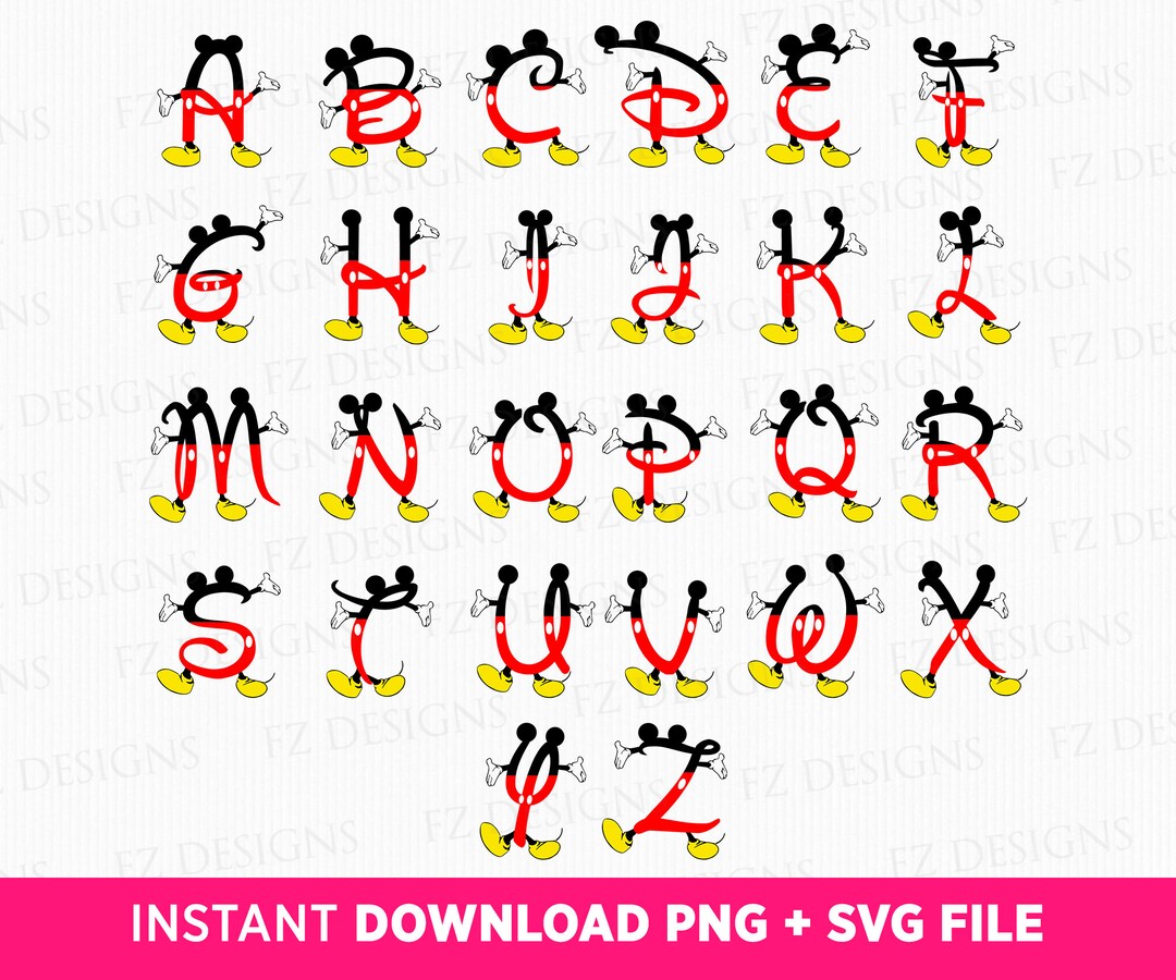 Mouse Font Svg, Fonts With Hands and Foot Svg, Mouse Alphabet Font Svg ...