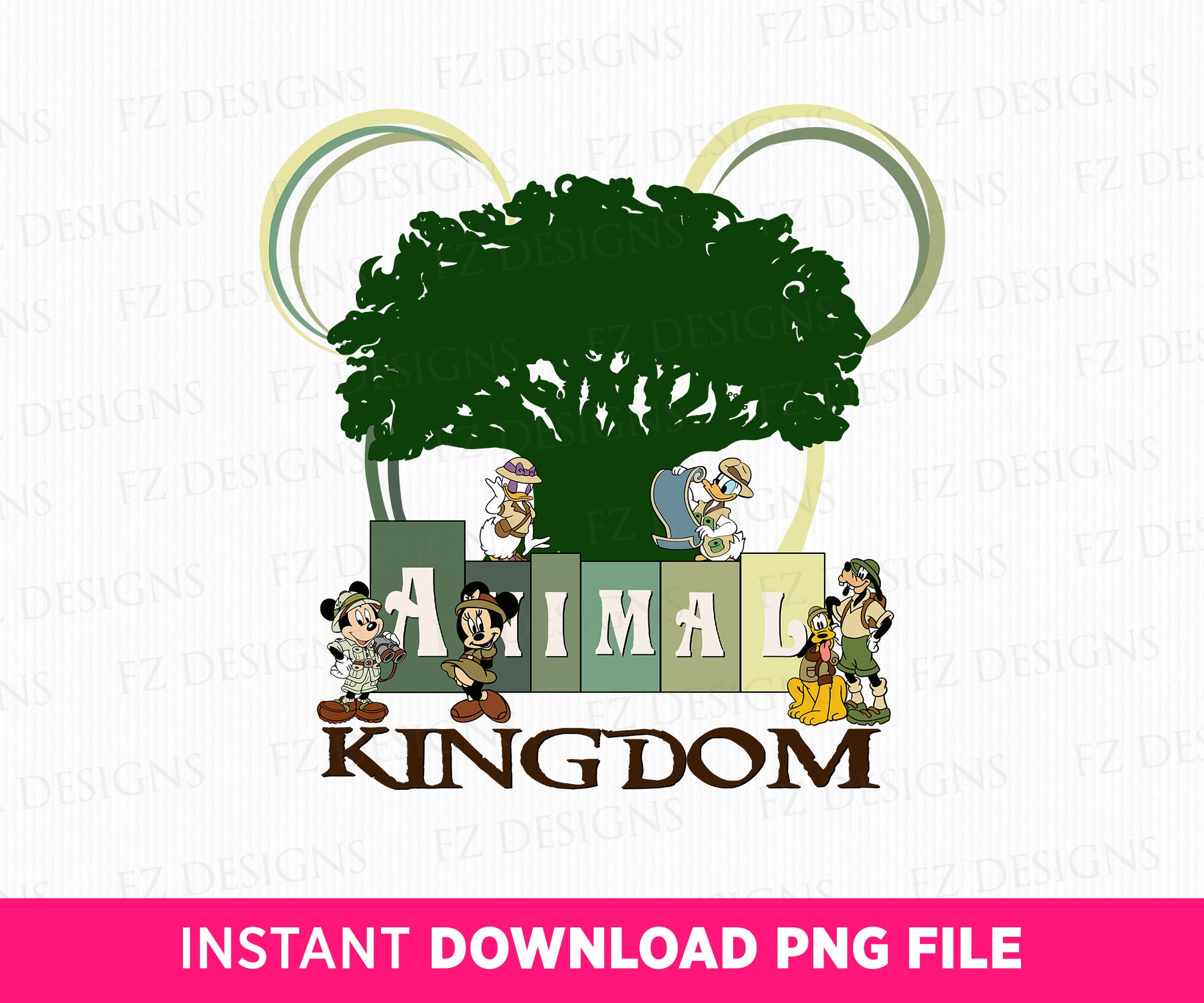 Animal Kingdom Png, Family Trip Png, Family Safari Trip Png, Mouse and ...