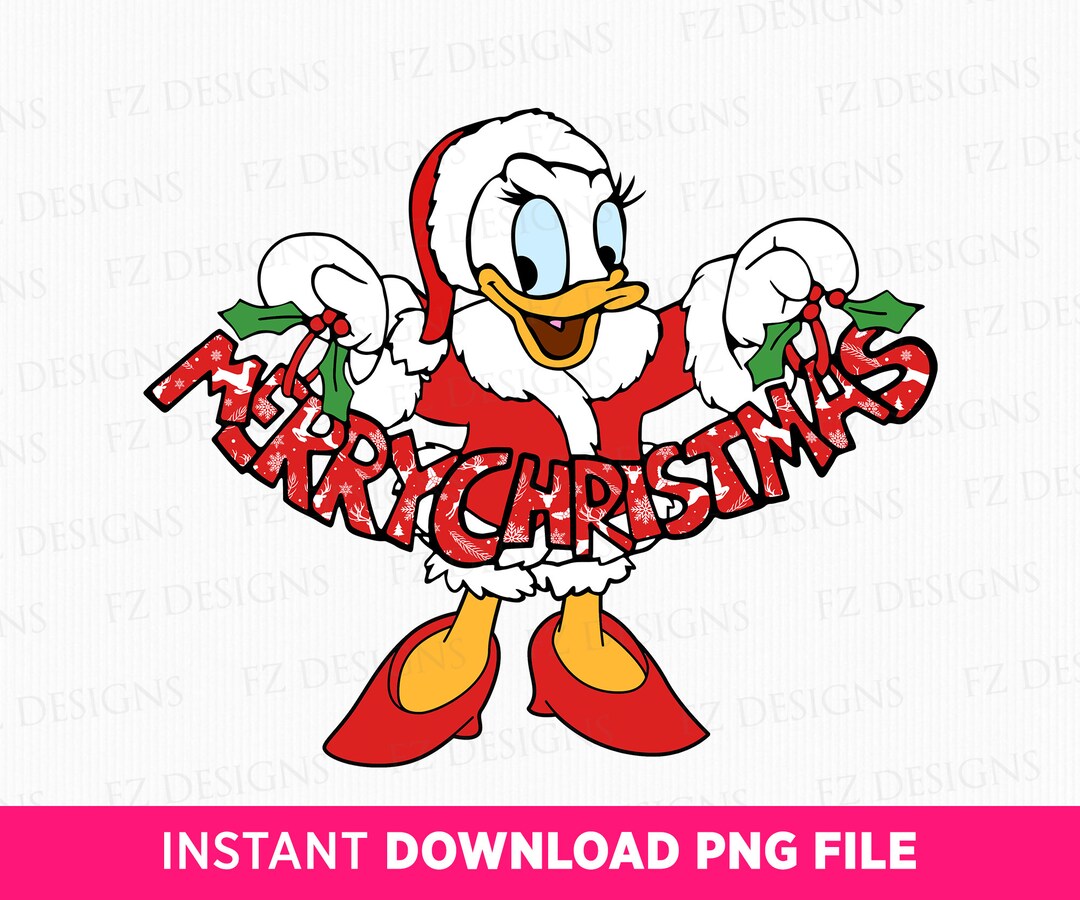Merry Christmas Png, Christmas Miss Duck Png, Miss Duck Santa Png ...