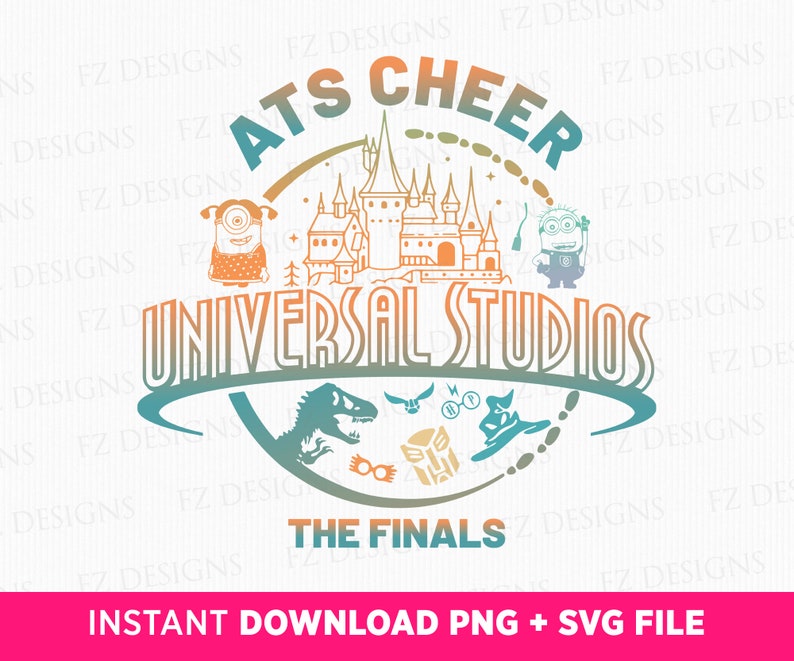 ATS Cheer Svg, Magical Kingdom Svg, Universal Studios Svg, Retro Cheer ...
