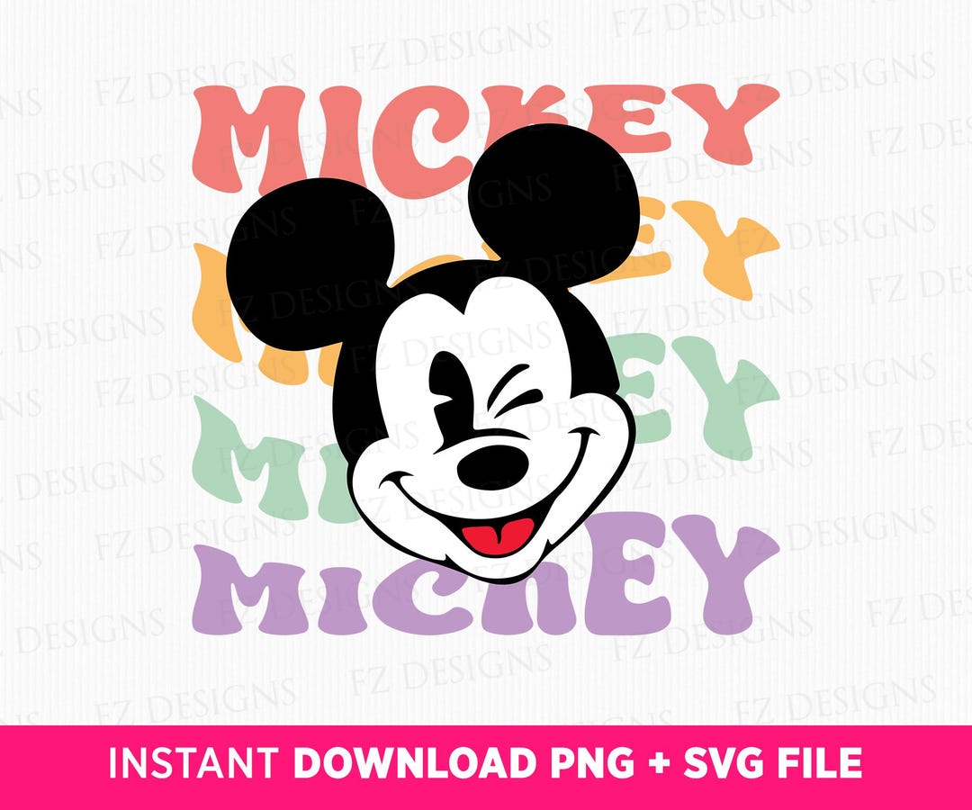 Winking Mouse Svg, Family Vacation Svg, Family Trip Svg, Happy Mouse ...