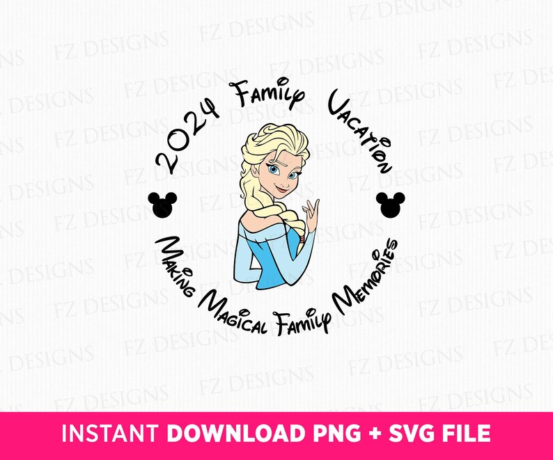 Princess Friends SVG: 2024 Family Vacation Design (digital Download) - Etsy