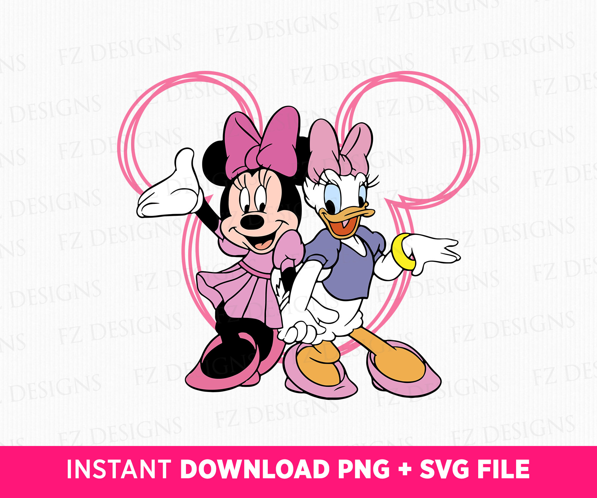 Retro Mouse and Duck Best Friends SVG, PNG Files (digital Download) - Etsy